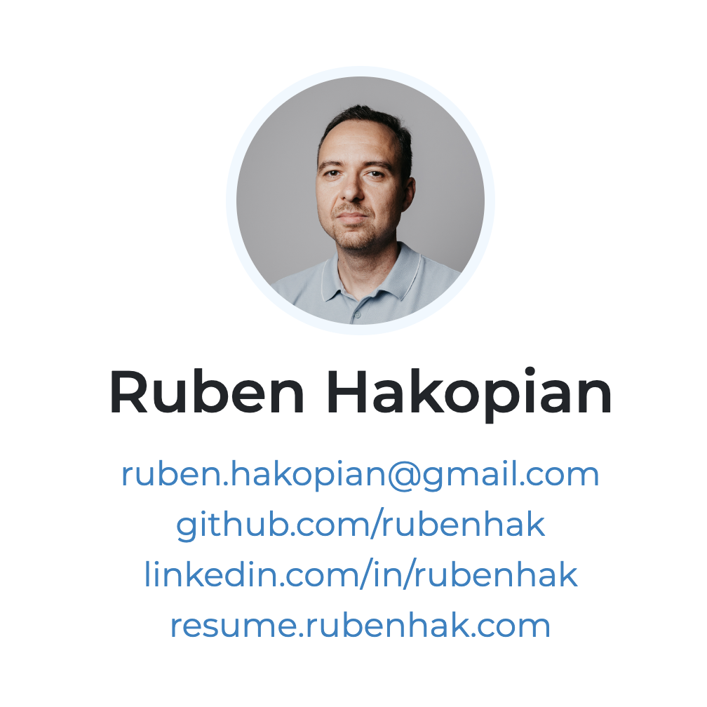 Resume / Ruben Hakopian